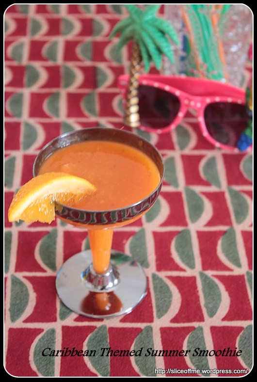 Caribbean themed Summer Fruit Smoothie - Travels for Taste