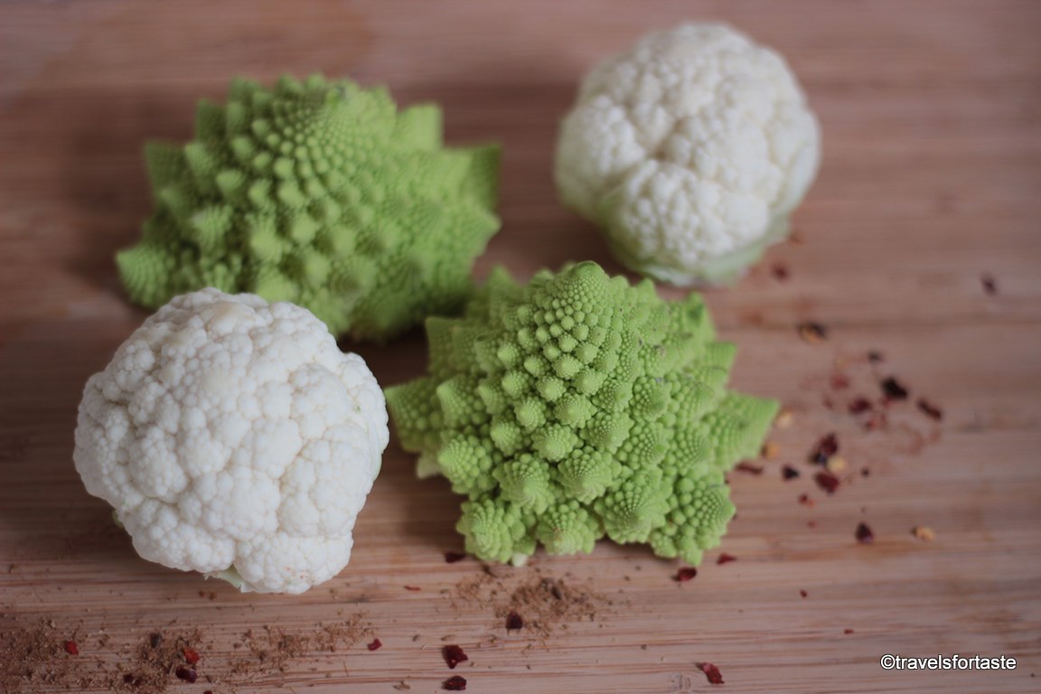 Roasted mini Romanesque cauliflower with dukkah yoghurt dip - Travels ...