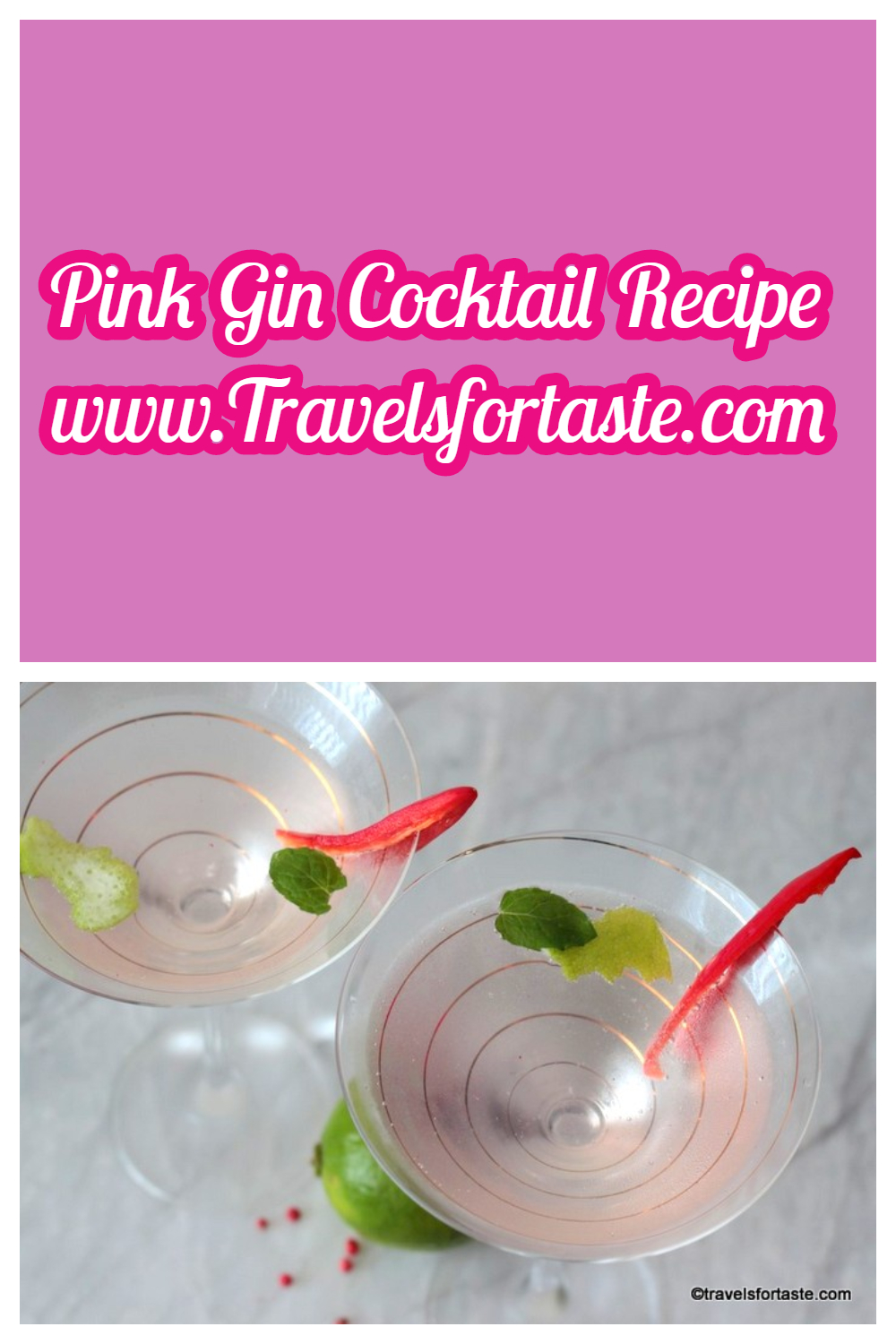 Spiced Pink Gin Cocktail Recipe - Travels for Taste